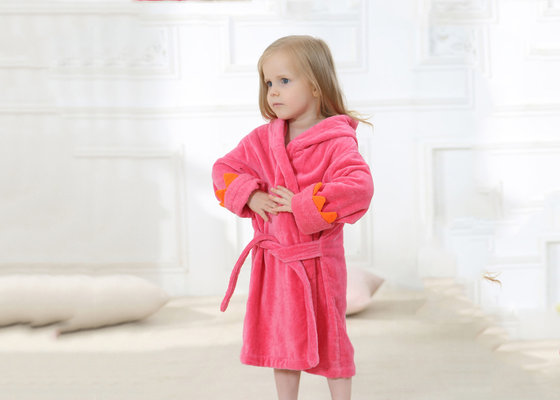 Eco - Friendly Hooded Beach Towels Fastness Pure Color For 2 - 10 Years Kids