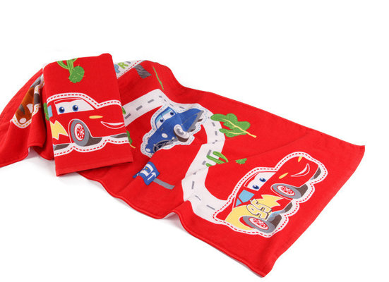 Little Yellow Cars Customised Fluffy Printed Beach Towels with Size 60 X 120CM