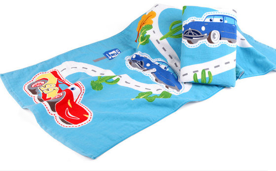 Little Yellow Cars Customised Fluffy Printed Beach Towels with Size 60 X 120CM