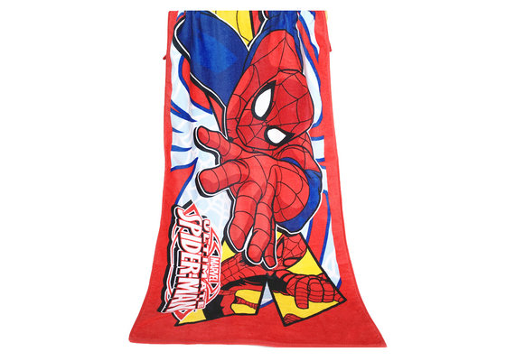Spiderman Beach Towels Monogrammed Cool Bright Color Red for Little Boy 250gsm