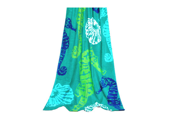 Soft And Comfortable Oversized Beach Towels Cute Seahorse Printing