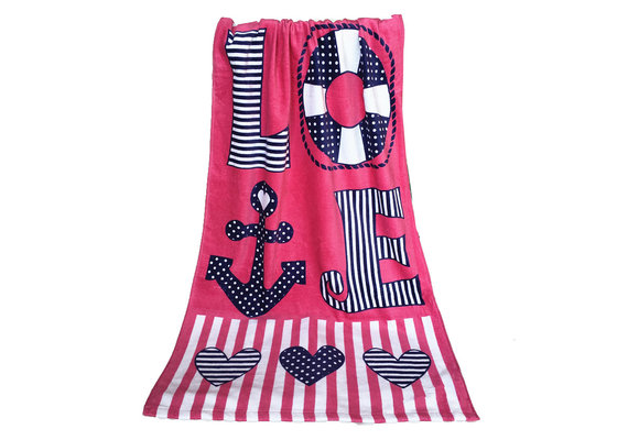 Personalised Imprinted Cotton Beach Towels For Promote Purpose 330 Grams
