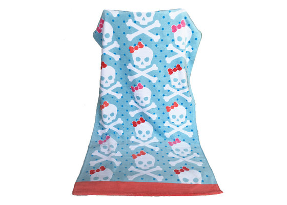 Rectangular Simple Fibre Cotton Beach Towel Absolutely Comfortable Touch