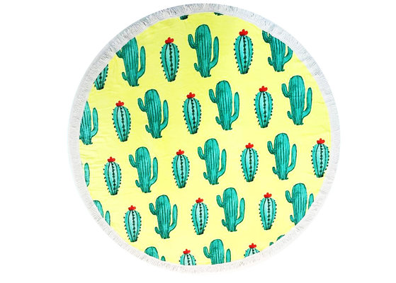 100 Cotton Round Beach Towel / Tassel Beach Towel Indian Handmade Cactus