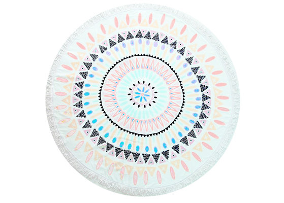 Thick Round Towel / Personalized Beach Towels Expressive Art Tapestry Cotton