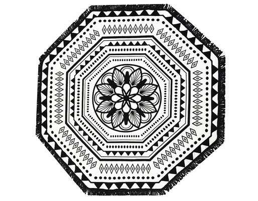 Screen Printed Circular Beach Towel Digital Printing And Plain Style