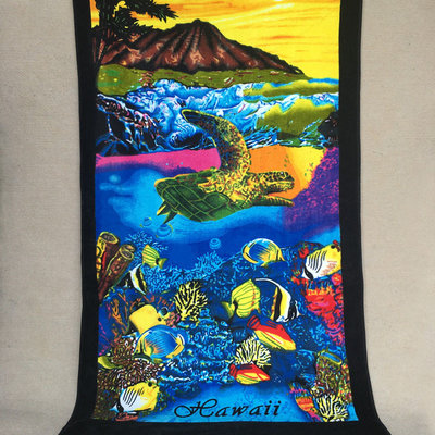 Custom Ocean Hawaii Beach Towels 550g Yarn-Dyed Cutting Velvet Towels