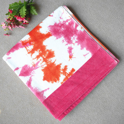 Beach Bath Towels Ventilate Pink Yelow Color With 100% Cotton Fabric