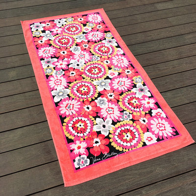 Groom Pink Sunflower Promotional Beach Towels Suitable For Travel