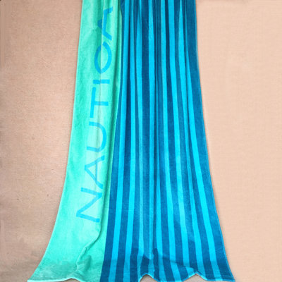 Spectacular Huge Striped Beach Towels , Light Blue Beach Chair Towels For Adult