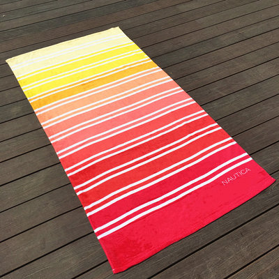 Gradient Multi Color Printed Beach Towels Comfortable Touch Surface
