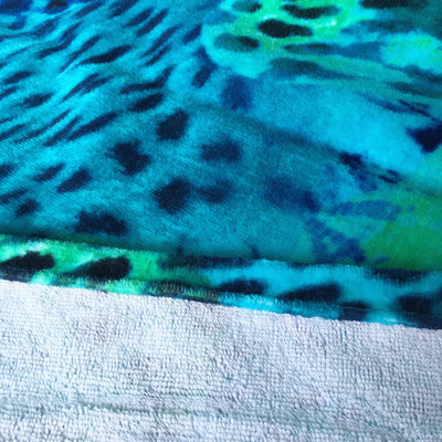Double Terry Reactive Printed Beach Towels For Outdoor Activities 95 X 160cm