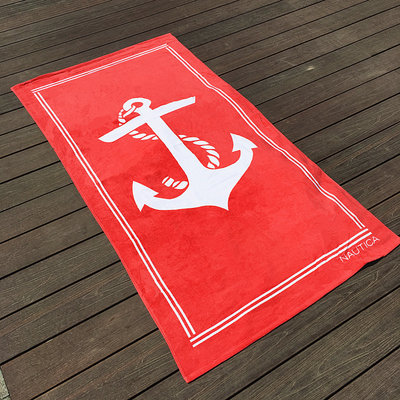Red Cool Promotional Beach Towels / Anchor Beach Towel Multiple Sizes