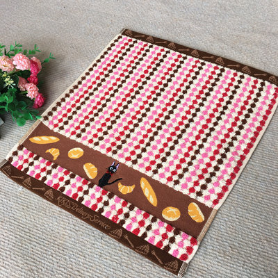 Cat And Bread Striped Beach Towels Tear - Resistant Strength Clearance 40 X 40 Cm