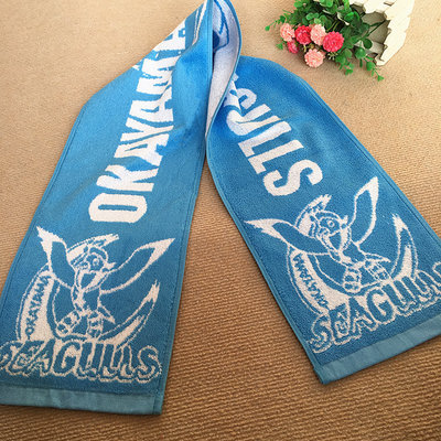 Plain Dyed Woven Sports Cooling Towel Jacquard Logo Sports Golf Cotton Towels