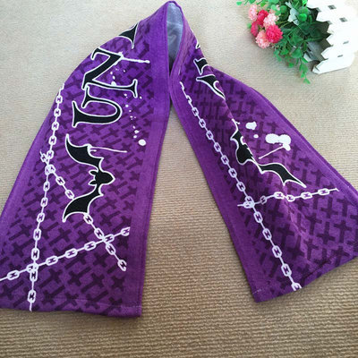 Purple Promotional Cooling Towels For Game Meeting Anniversary Souvenir