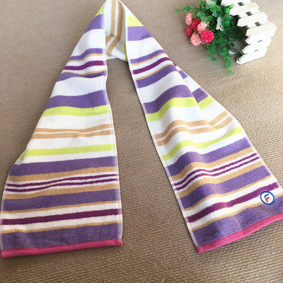 Fast Drying Comfortable Sports Cooling Towel Classic Green Stripe 35 * 70 Cm