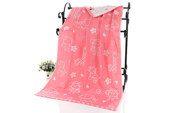 Mint Green Monkey Jacquard Beach Towel With Thermal Transfer Print