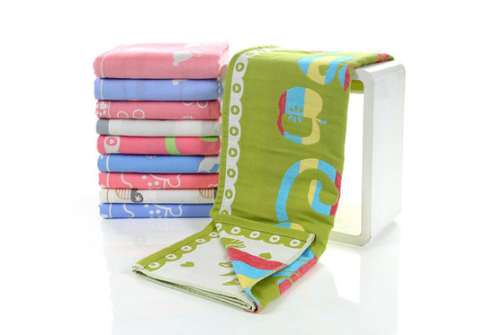 Mint Green Monkey Jacquard Beach Towel With Thermal Transfer Print