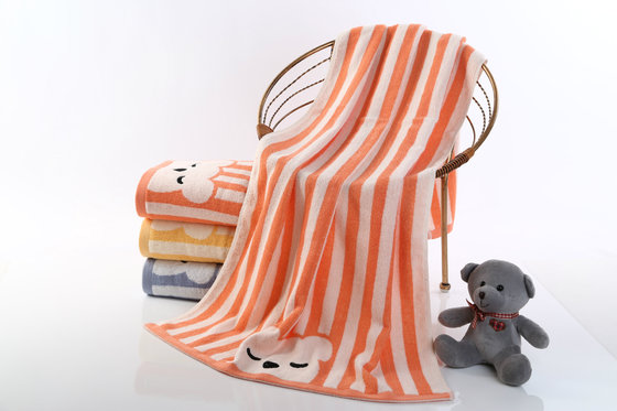 Teens Double Loop Jacquard Beach Towel Zero Twist Dyed And Skin - Friendly