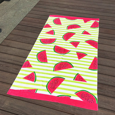Watermelon Fruit Stripe Printed Beach Towels With Different Cool Feel