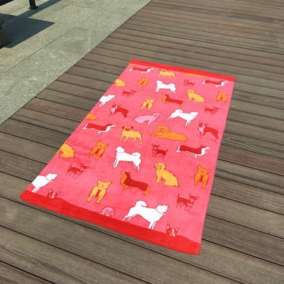 100 Cotton Reactive Patterned Beach Towels / Beautiful Dog Bath Towels