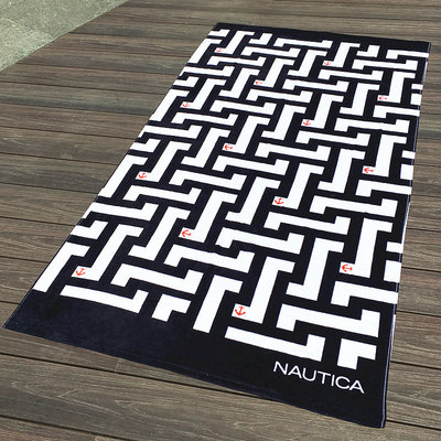 Labyrinth Maze Patterned Beach Towels