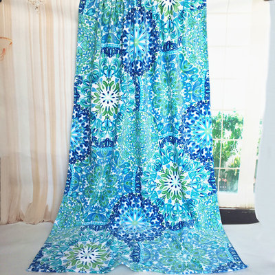 Beautiful Sunrise Oversized Beach Towels Palm Tree Reactive Printing