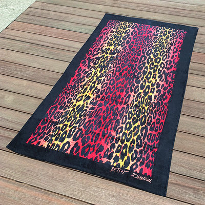 Sexy Leopard Print Quick Dry Beach Towels for Promtion with Black Frame