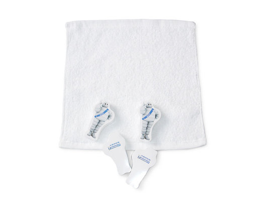 Woven Terry 21S Compressed Hand Towels / Custom Beach Towels Folded Edge