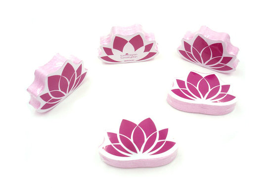 Compressed Hign Pure Cotton Face Towels Plain Color Pink Lotus Lint - Free