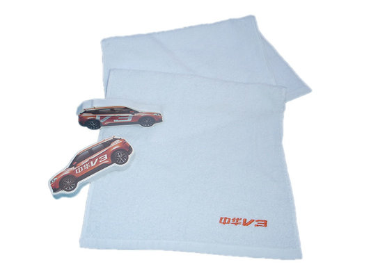 White Car Promotional Compressed Beach Towels 100% Cotton With 76 X 152 cm