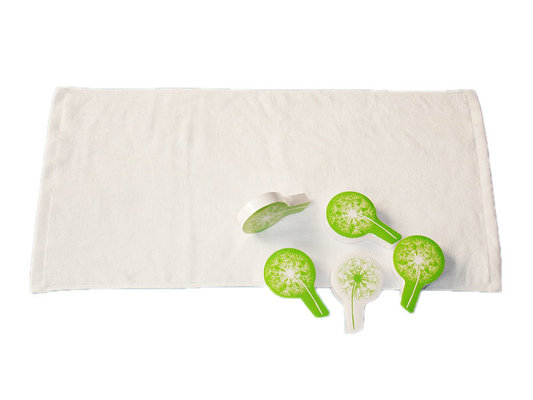 Dandelion White Spa Beach Towels / Hotel Bath Towels Low Cost Advertising Products