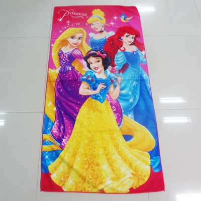 Colorful Solid Print Microfiber Beach Towels , Kids Bath Towels Overlock Edge