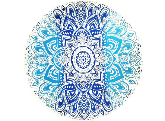 Personality Reactive Printing Thick Round Towel Yoga Mat And Soft Touch Surface