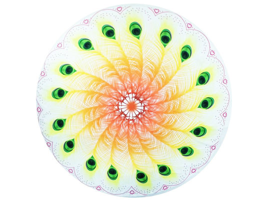 Thick Round Towel / Personalized Beach Towels Expressive Art Tapestry Cotton
