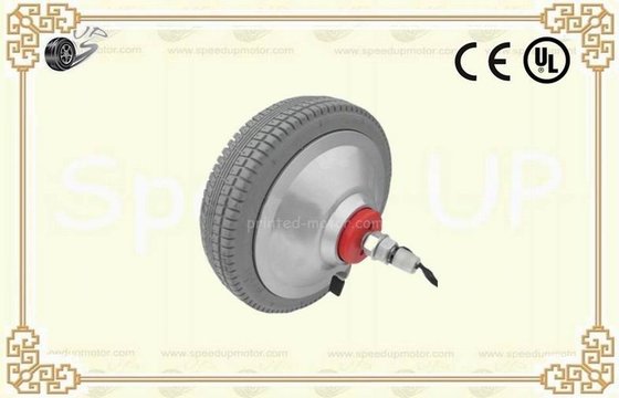 24V 300W DC Brushed Hub Motor With Double Output Axis , Powered Wheel For Electric Vehicle
