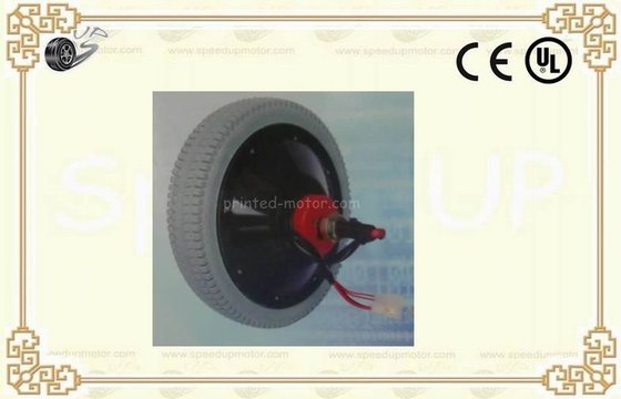 24V 300W DC Brushed Hub Motor With Double Output Axis , Powered Wheel For Electric Vehicle