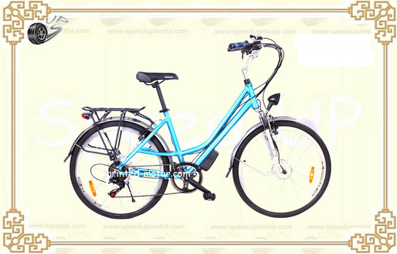 Aluminium Frame 26" Wheel Small Lady’s Ebike , Li-ion Battery City Style Electric Bicycle