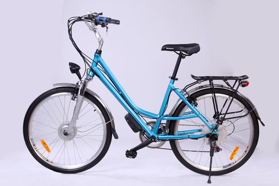 Aluminium Frame 26" Wheel Small Lady’s Ebike , Li-ion Battery City Style Electric Bicycle