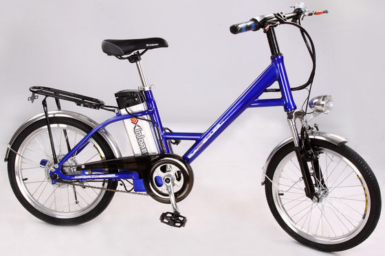 Hub Motor Electric Powered Lithium Battery Bicycle 20" with Lock Pillar and Carbon Steel Frame