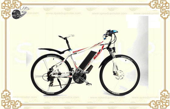 Brushless Hub Motor 26" Lithium Battery Bicycle , Li-ion Mountain Electric Bike for Men