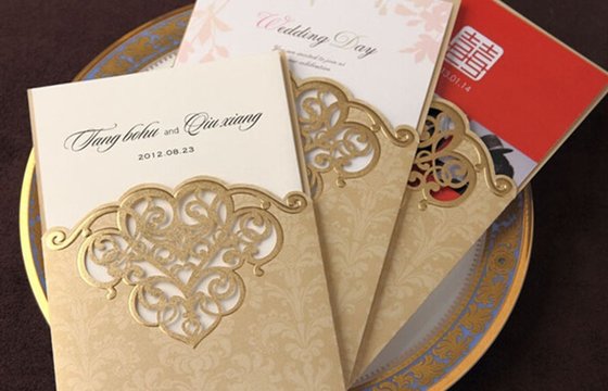 Purple Strong Paper Greeting Card Off Printing 10 * 20cm OEM