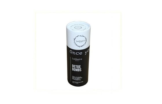 Black / White Cylinder Cardboard Packaging Box With Matt Lamination