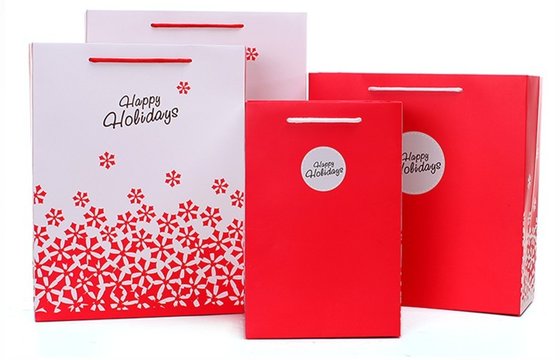 Offset Kraft Paper Gift Bags , Personalized Gift Bags Custom Logo Printing