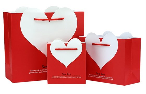 Customized White Small Gift Bags Wedding Gift Bags Foldable With Rope Handles