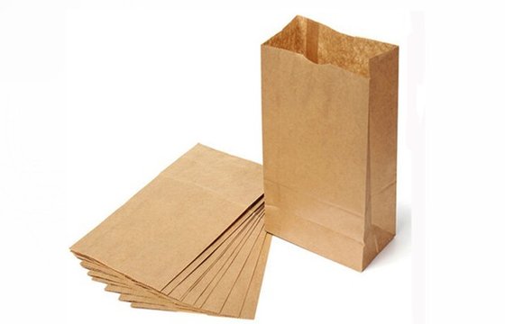 OEM Order Food Grade Paper Carry Bags  Take - Out Packaging For Cookier / Bread  / Candy