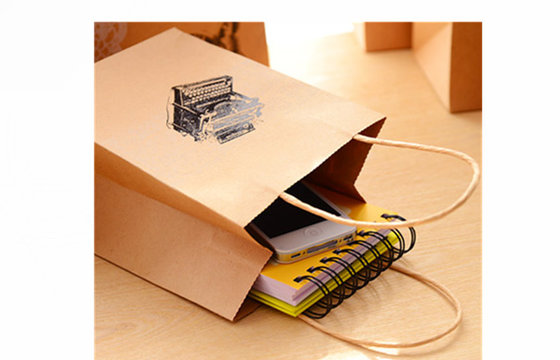 Recycled Kraft Paper Bags Kraft Paper Shopping Bags SO9001 / ROHS / CE