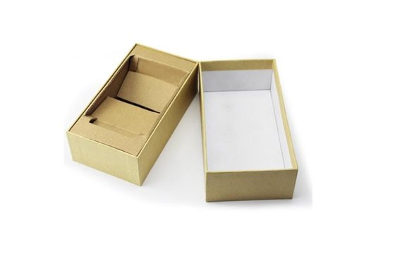 Recyclable Yellow Cardboard Gift Boxes Right Angle Customized