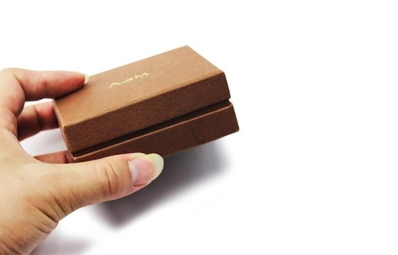 Brown Ring Packaging Gift Boxes With Gold Foil Stamping Sponge Insert